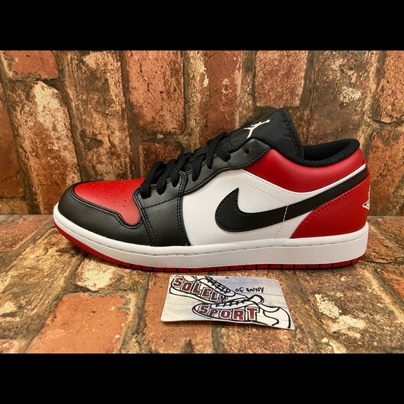Jordan | Shoes | New Nike Air Jordan Retro Low Bred Toe Red Black White ...